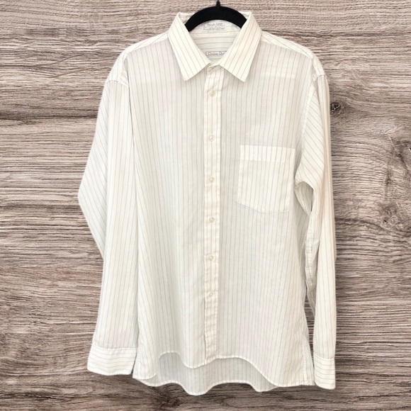 Dior | Shirts | Christian Dior Mens White Striped Long Sleeve Logo ...
